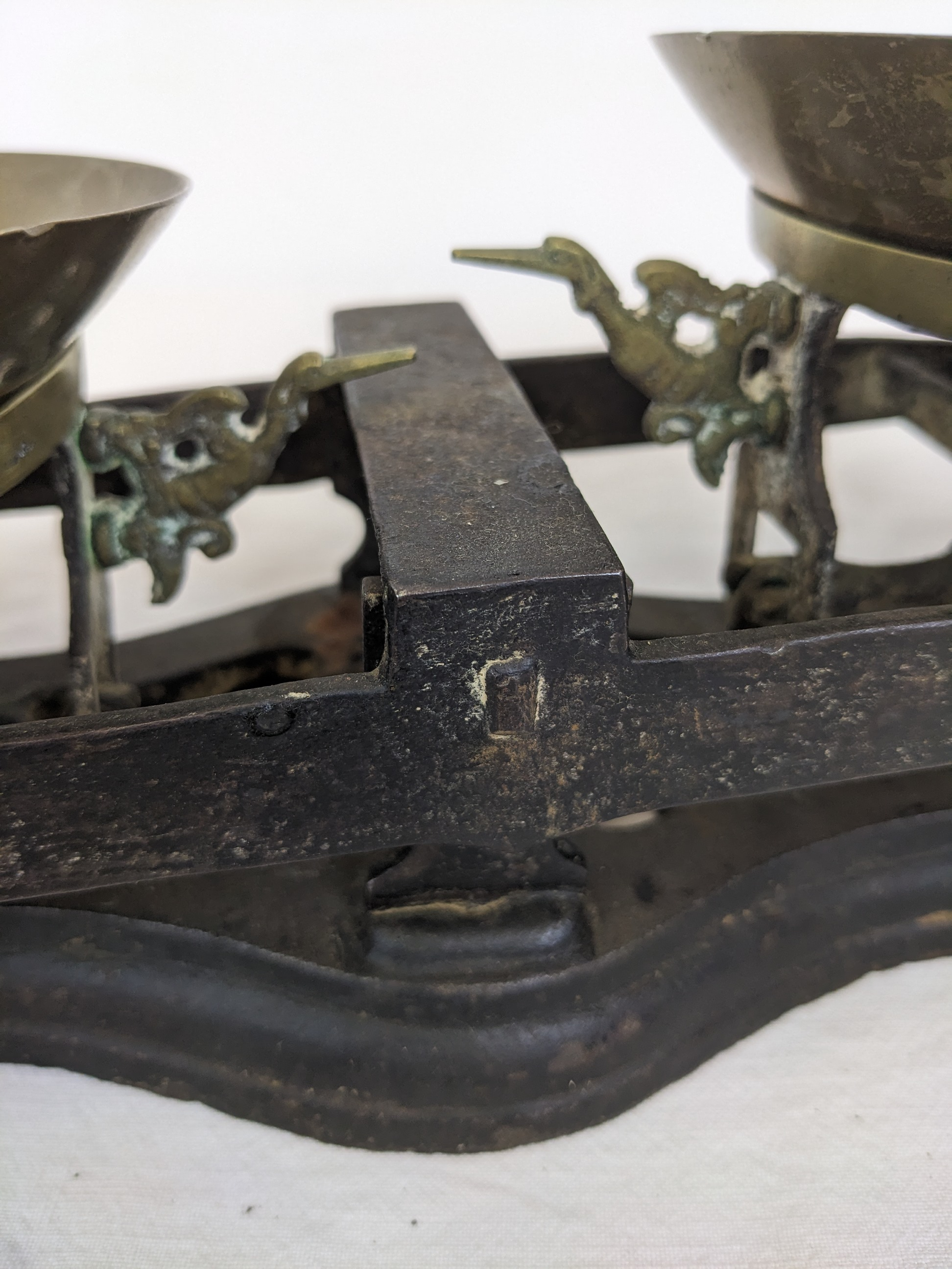 Balance pendule en fonte et laiton - Béranger Lyon - style XIX - Label ...