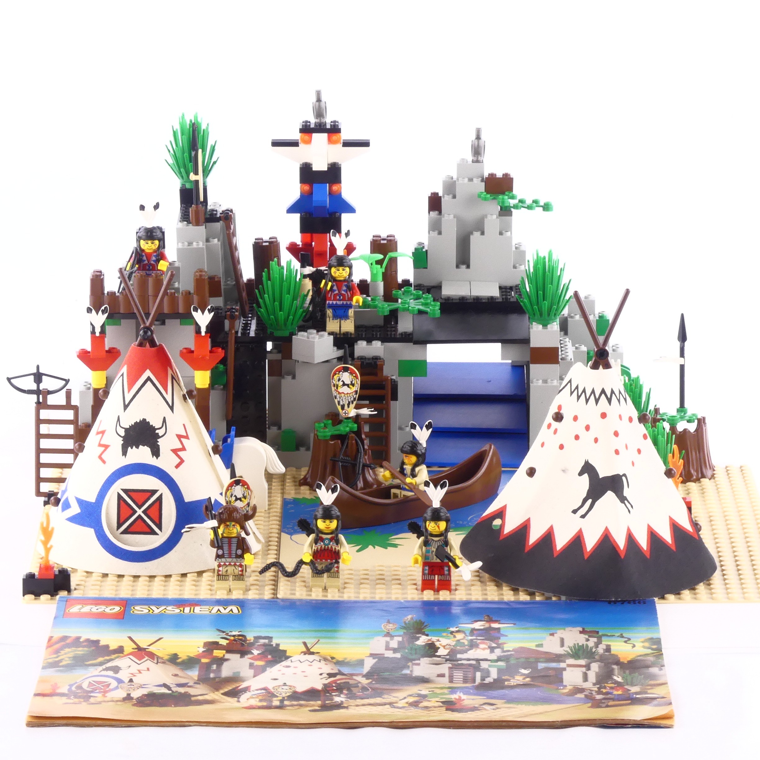 Set Lego System 6766 Rapid River Village 1997 - Label Emmaüs