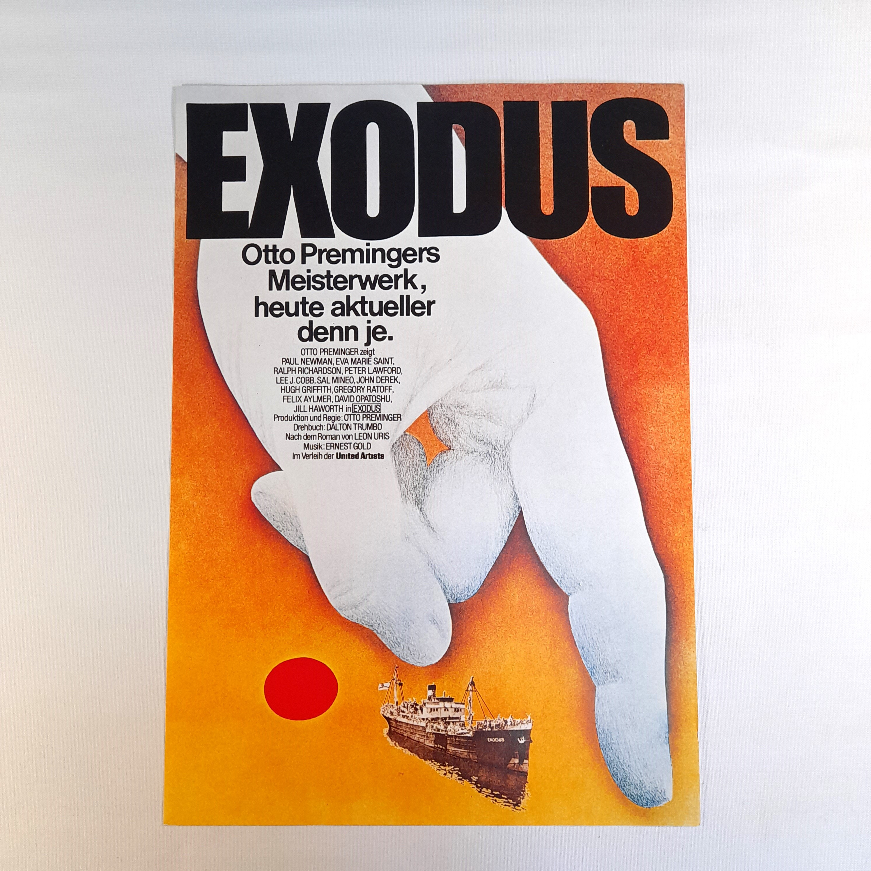 Affiche de cinéma Film Exodus 1960 de OTTO Preminger - Label Emmaüs
