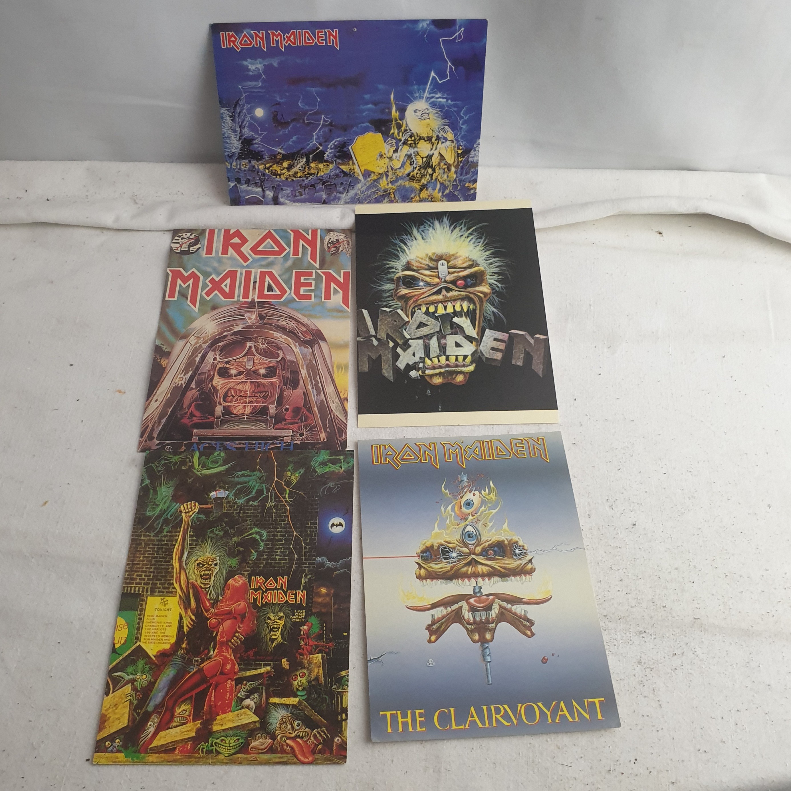 lot de 9 cartes postale de collection Iron Maiden - Label Emmaüs
