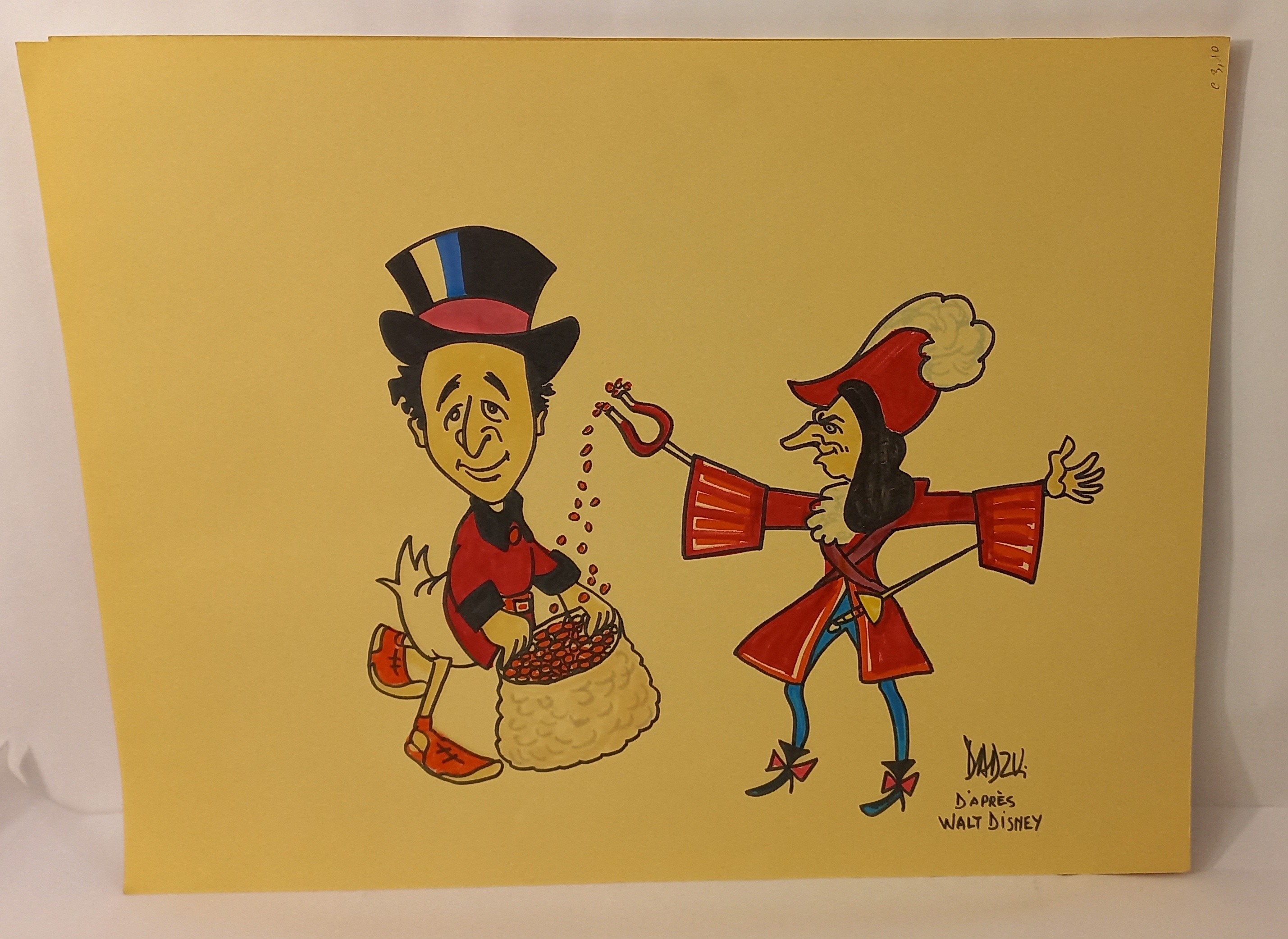 Lot de 5 caricatures de Dadzu - Humour - Label Emmaüs