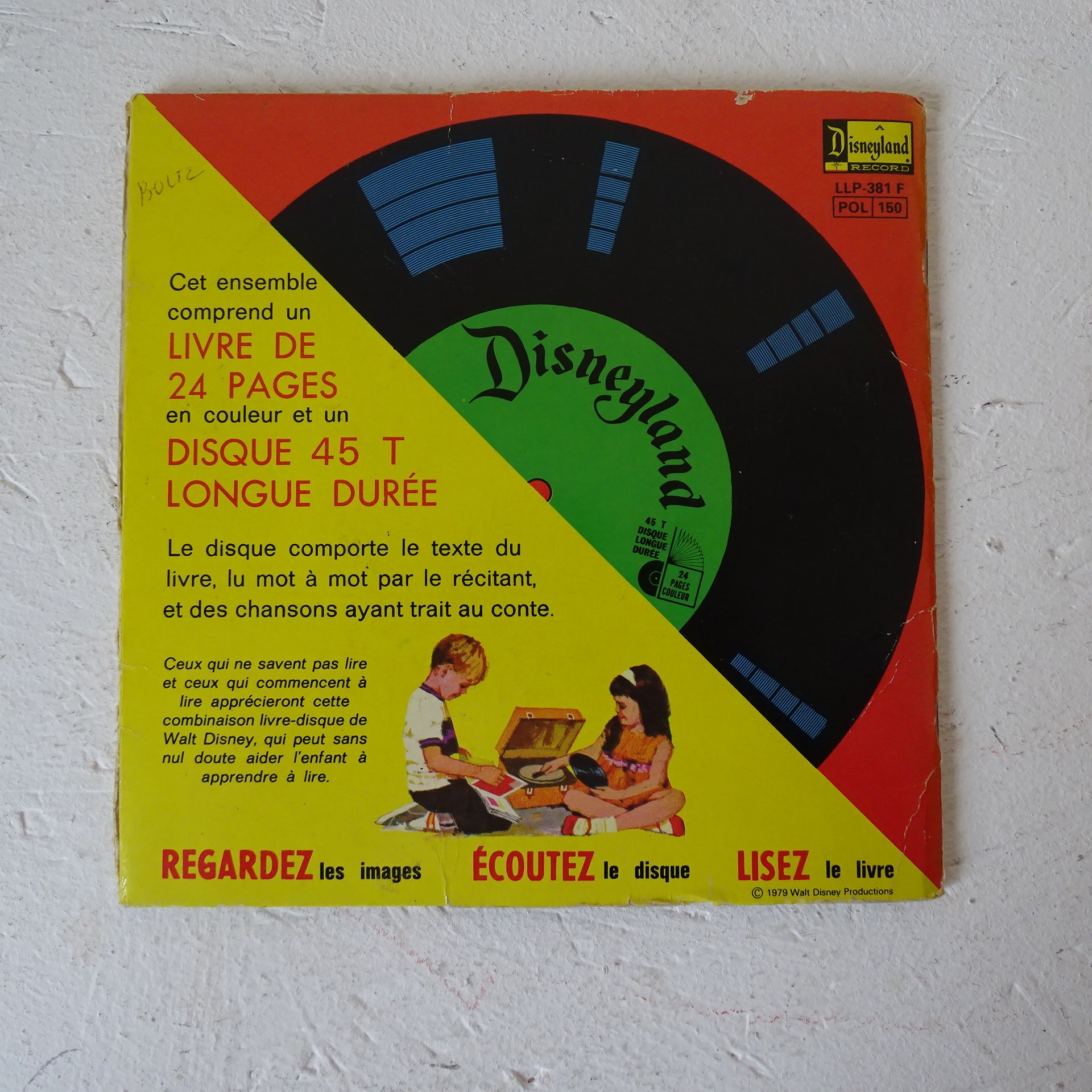 🎲 Vinyle 45 Tours - "Le trou noir" - Walt Disney - Le petit ménestrel ...