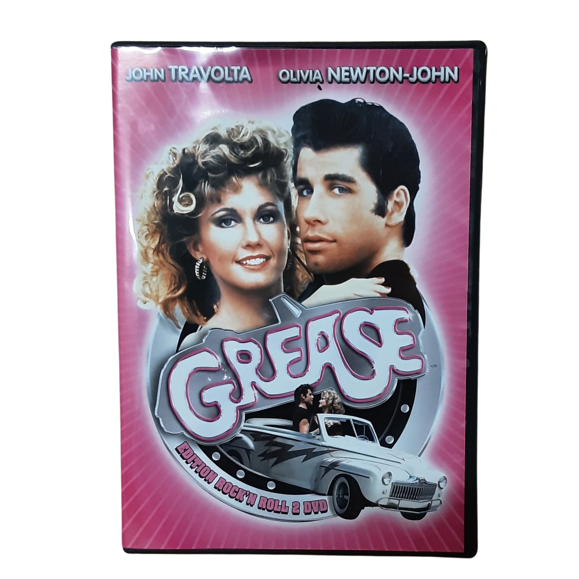 DVD du film Grease + pochette en forme de manteau de cuir à fermeture ...