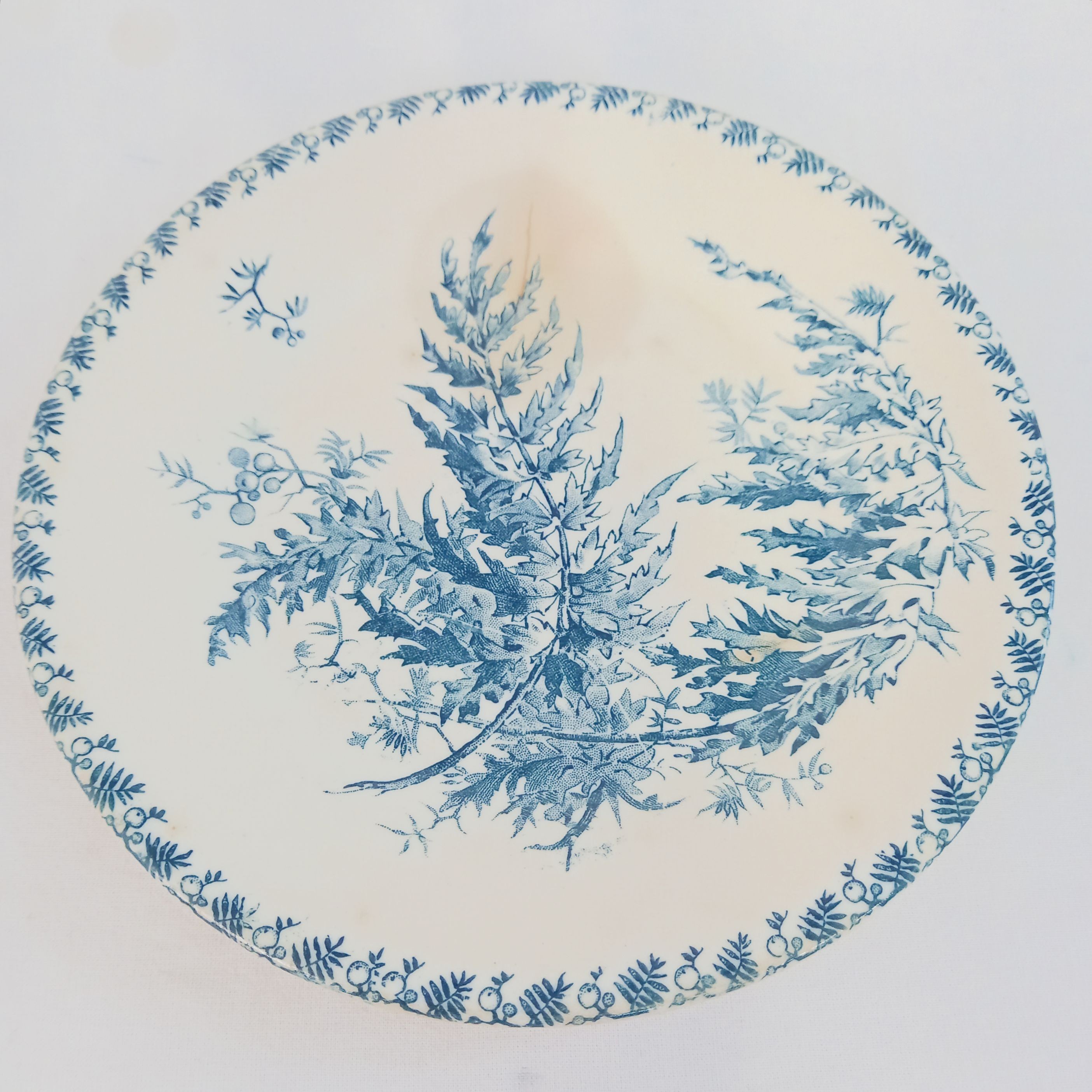 🏠 Lot de cinq assiettes à dessert en porcelaine opaque de Gien, modèles ...