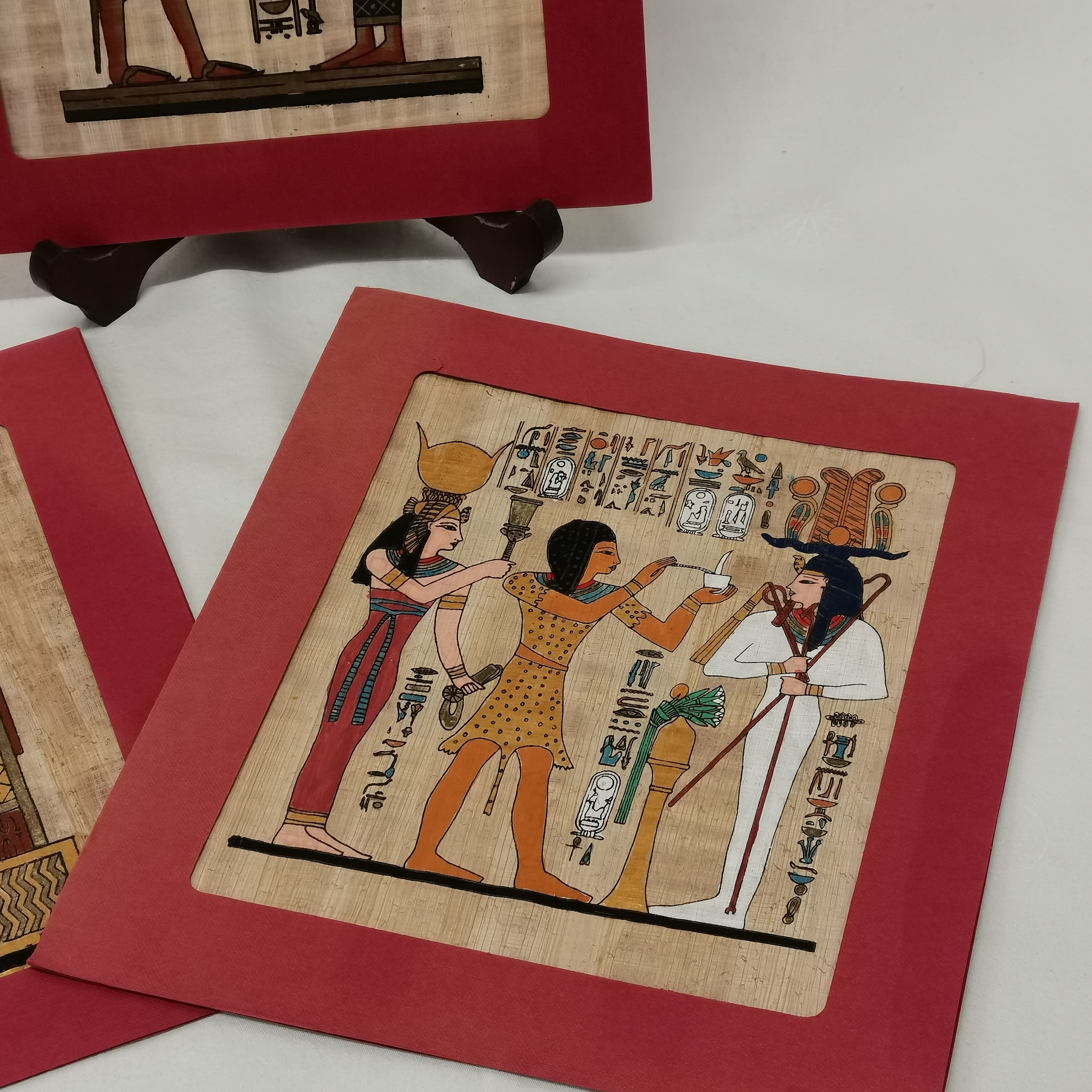 4 Papyrus authentiques - éditions atlas - Egypte - certificat d ...