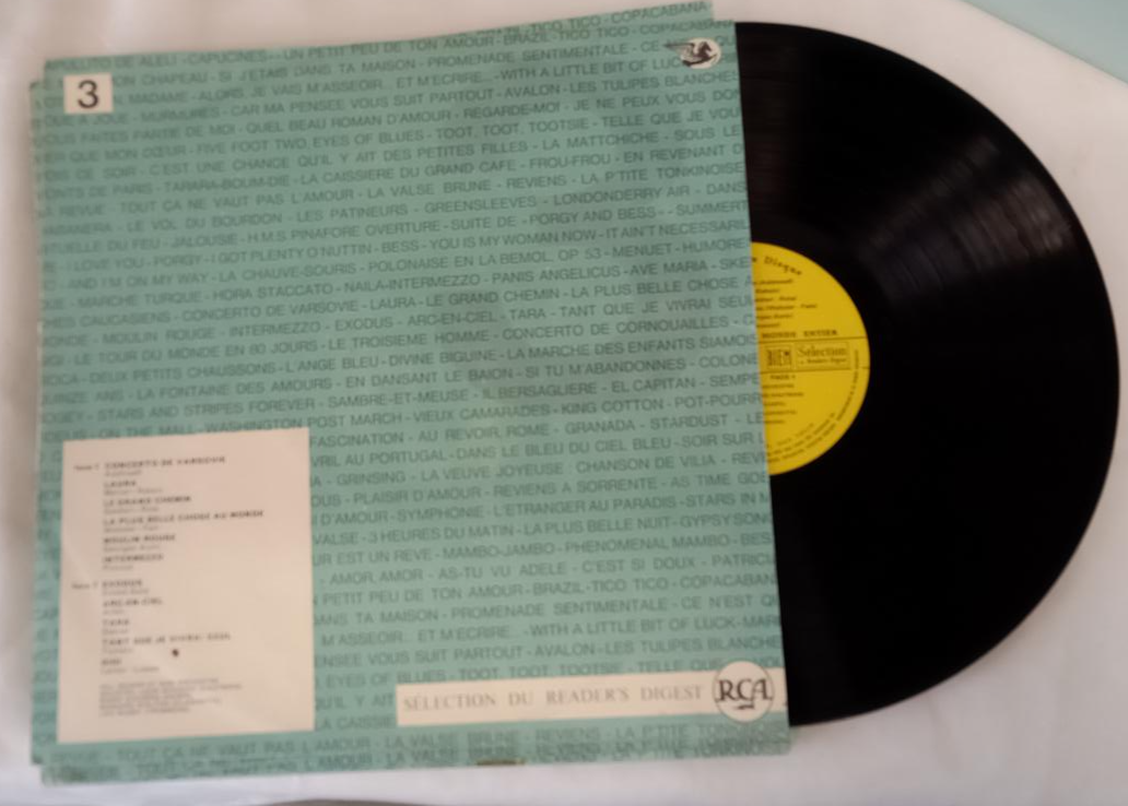 Coffret vinyles 33 tours - Airs célèbres du monde entier - Label ...