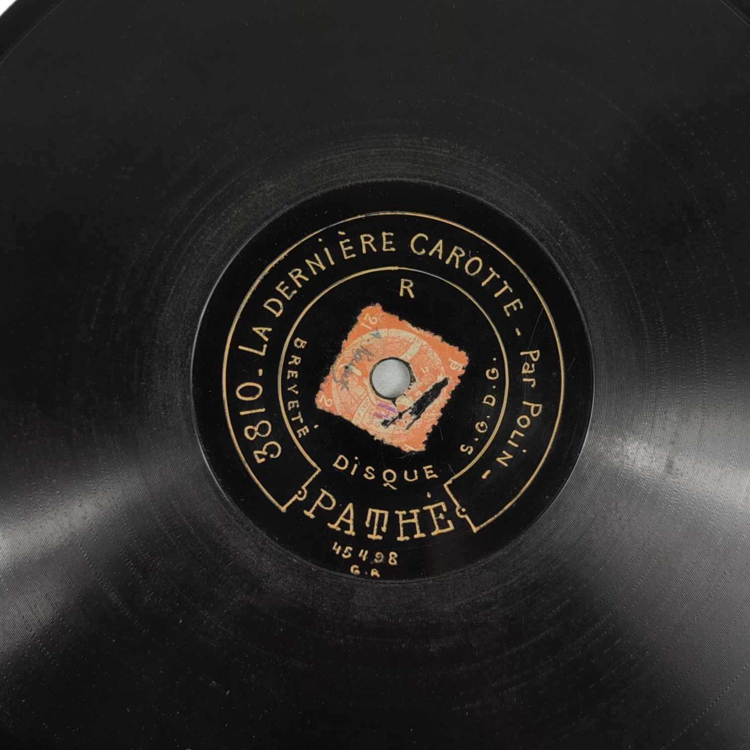 🎲 Ancien disque phonographique PATHE N° 3810 et 3825 "La dernière ...