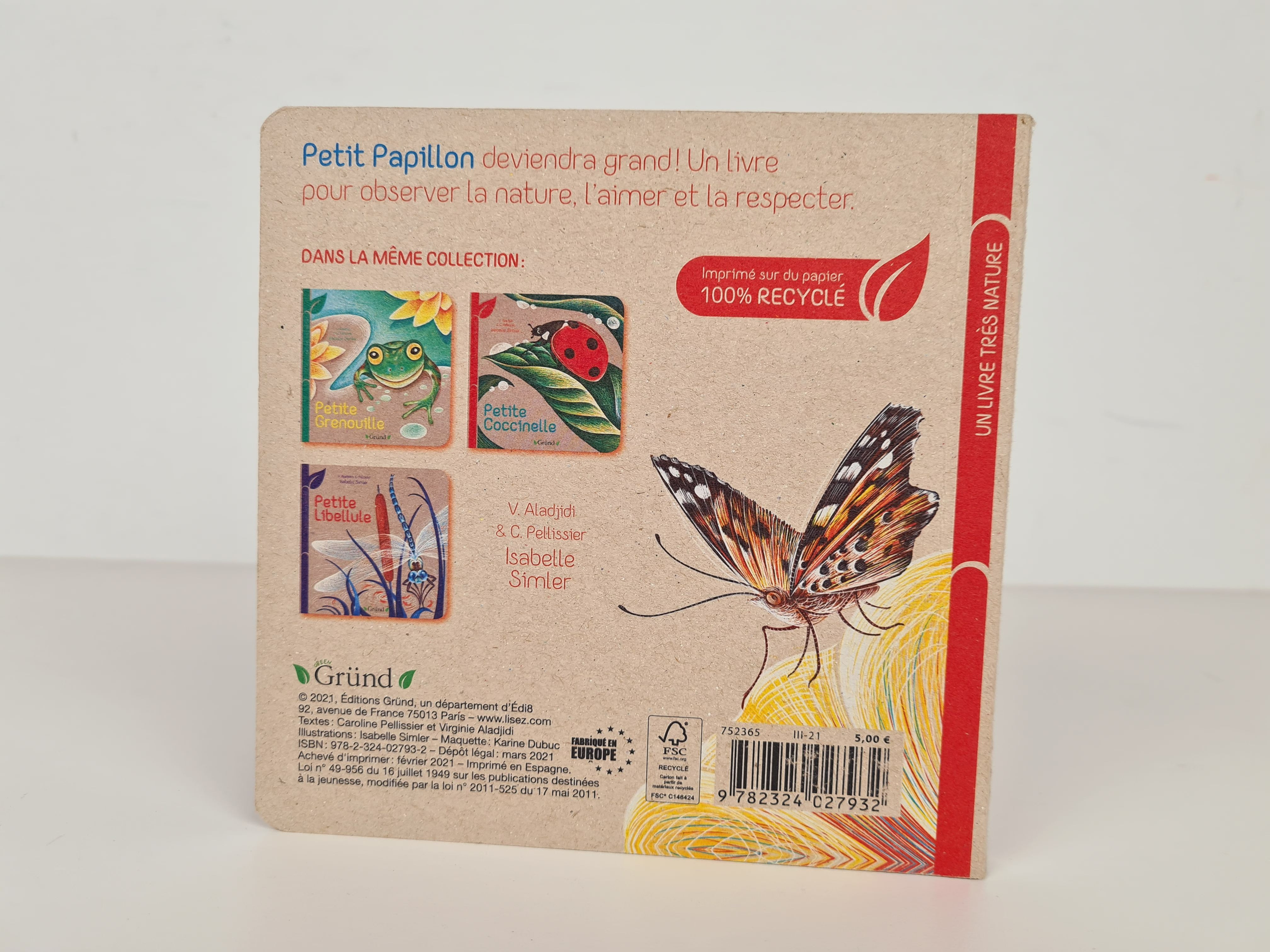 Livre pages rigides - Petit Papillon - Isabelle Simler - Grund Edition ...