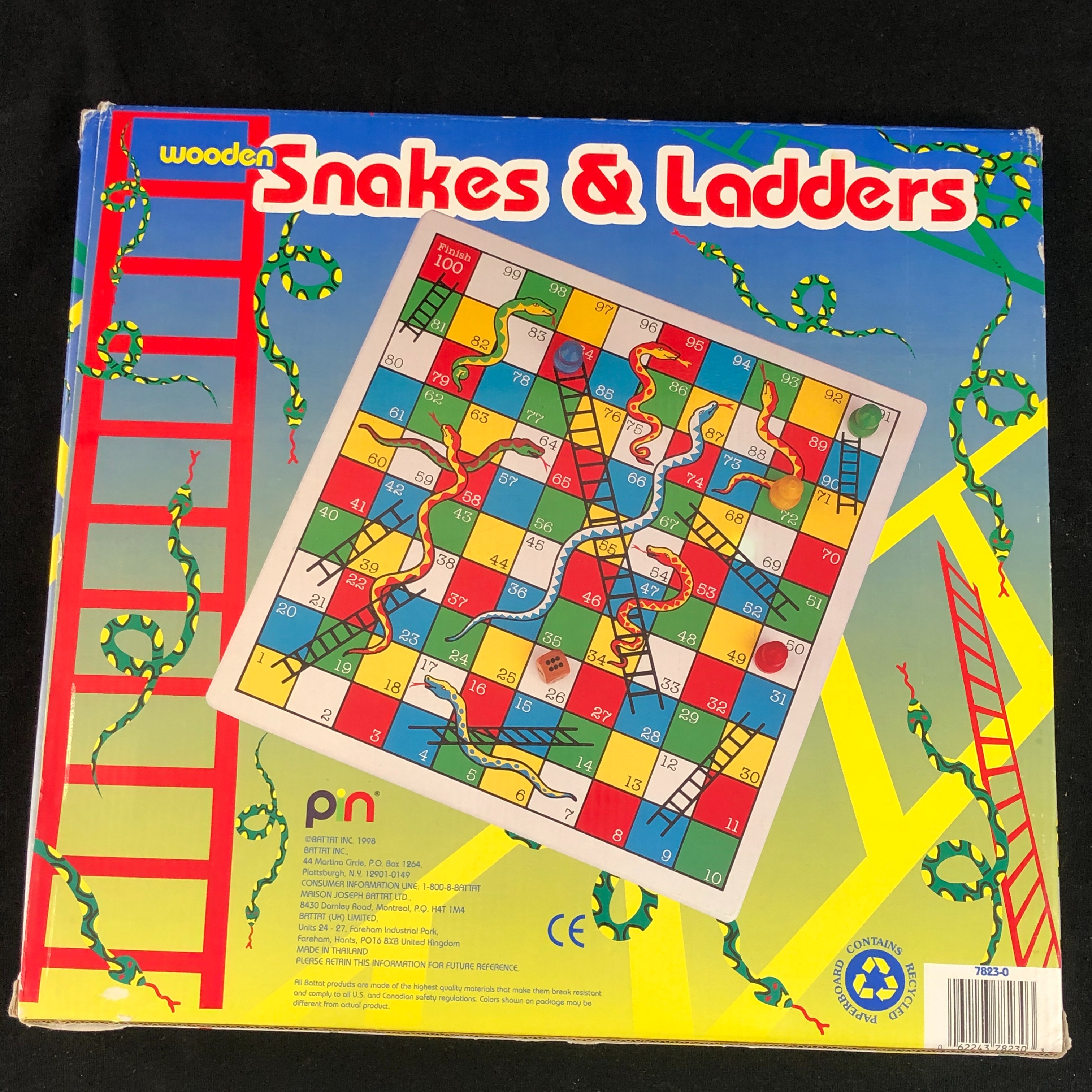Jeu "Wooden snakes and ladders" (Pin) à partir de 4 ans - Label Emmaüs