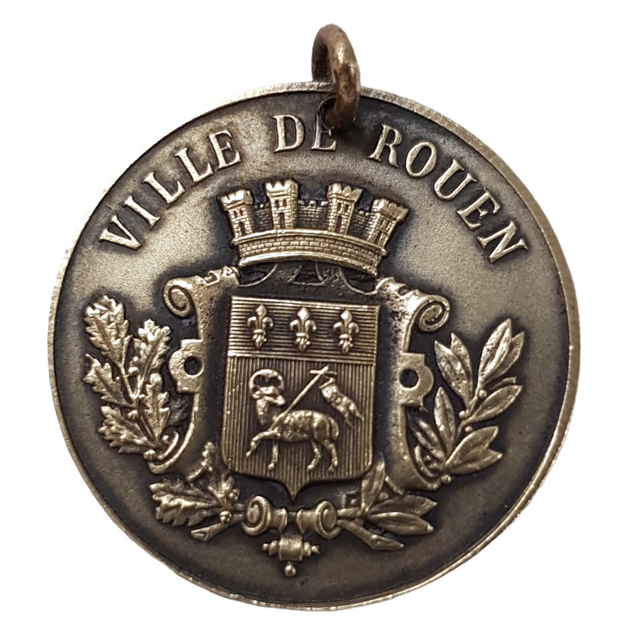 Ancienne médaille Jeanne D'Arc Rouen Pendentif Signé Corbierre - Label ...