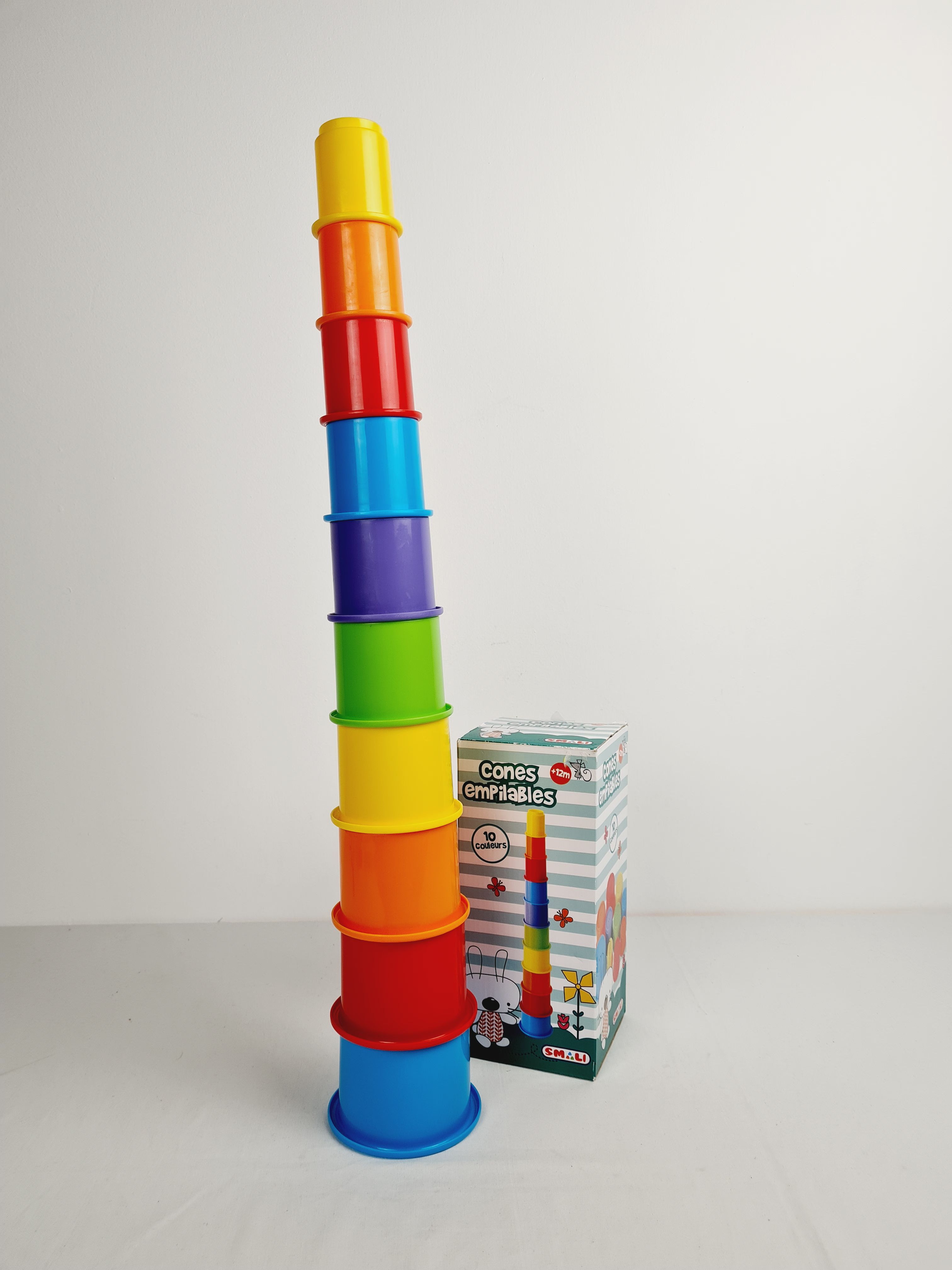 Premier Age - Cones empilables 10 couleurs - 24 mois + - SMALI - Label ...