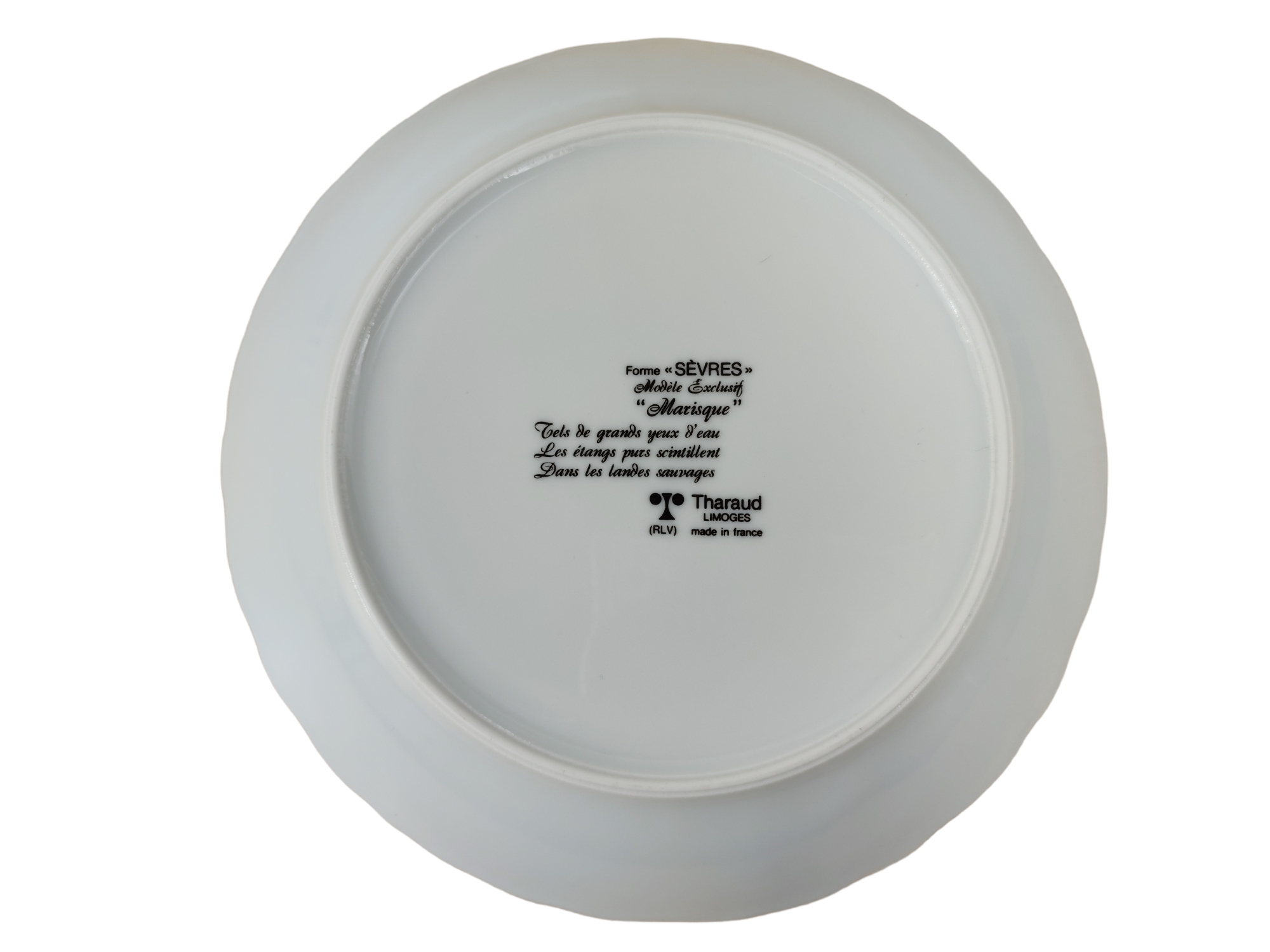 Lot de 6 assiettes creuses Tharaud Limoges - Forme "Sèvres" - Modèle ...