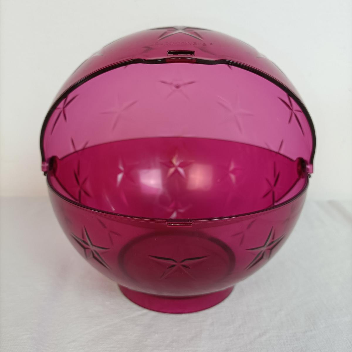 Bonbonnière/sucrier, plastique rose, transparent - Tupperware - Label ...