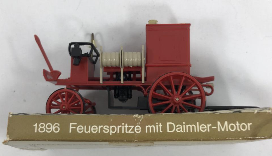 🎲 Miniature - Feuerspritze mit Daimler-Motor Mercedes Benz 1896 Fire Engine jeux et vinyles d ...