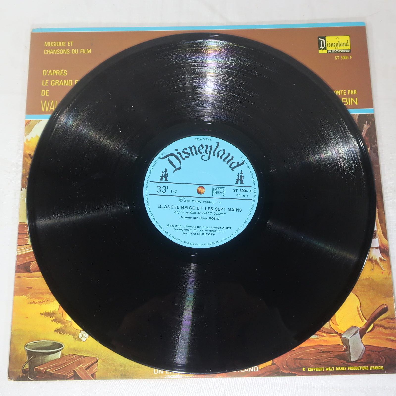 Livre-Disque (33T) " Blanche-Neige et les 7 Nains " Raconté par Dany ...