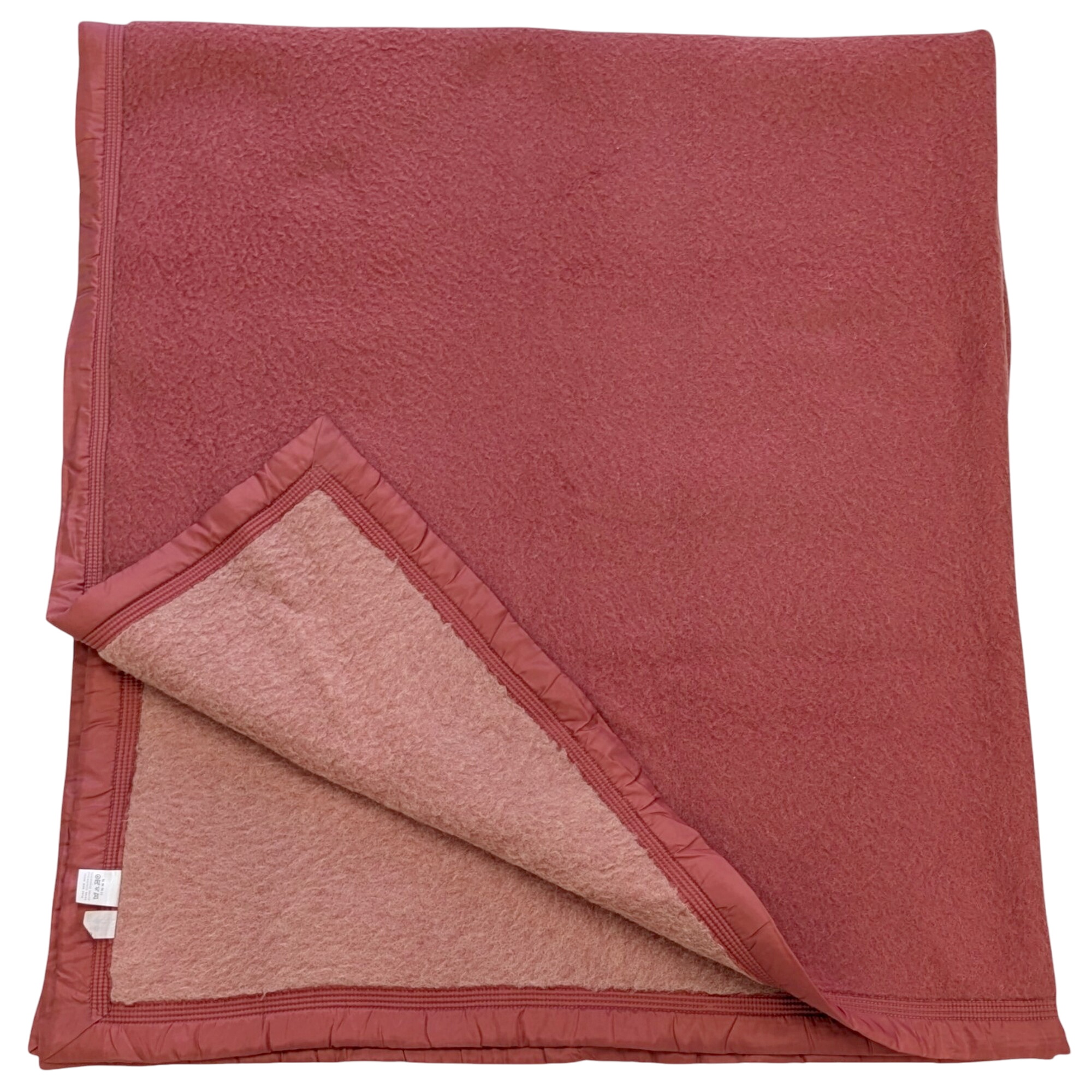 Grande couverture en pure laine vierge rose incarnat linge de lit 230 x ...