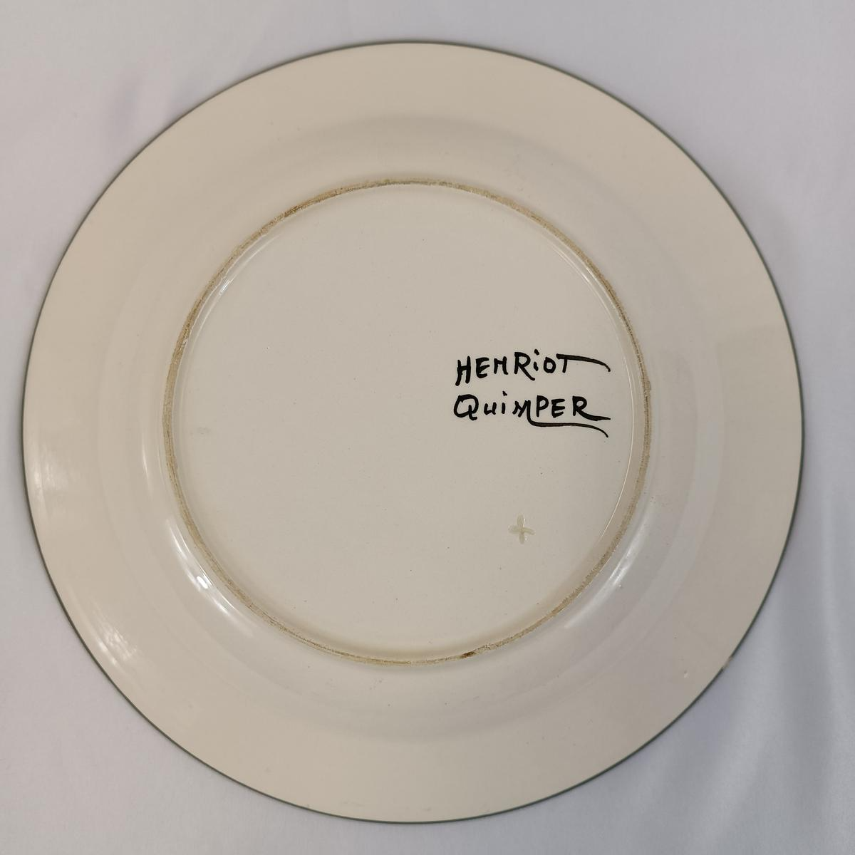 Assiette décorative Henriot Quimper - Label Emmaüs