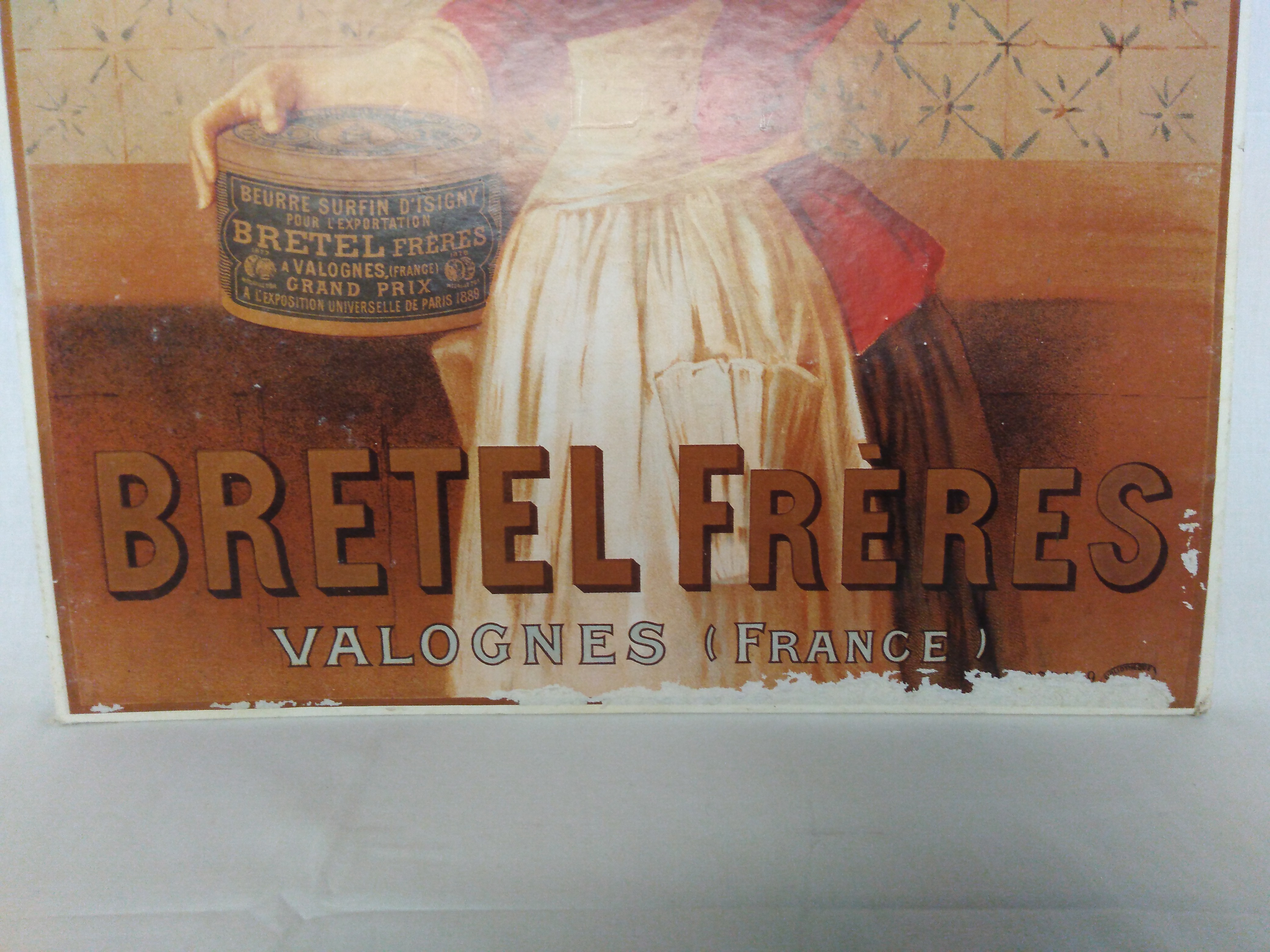 Plaque publicitaire Beurre d'Isigny 1994 - Label Emmaüs