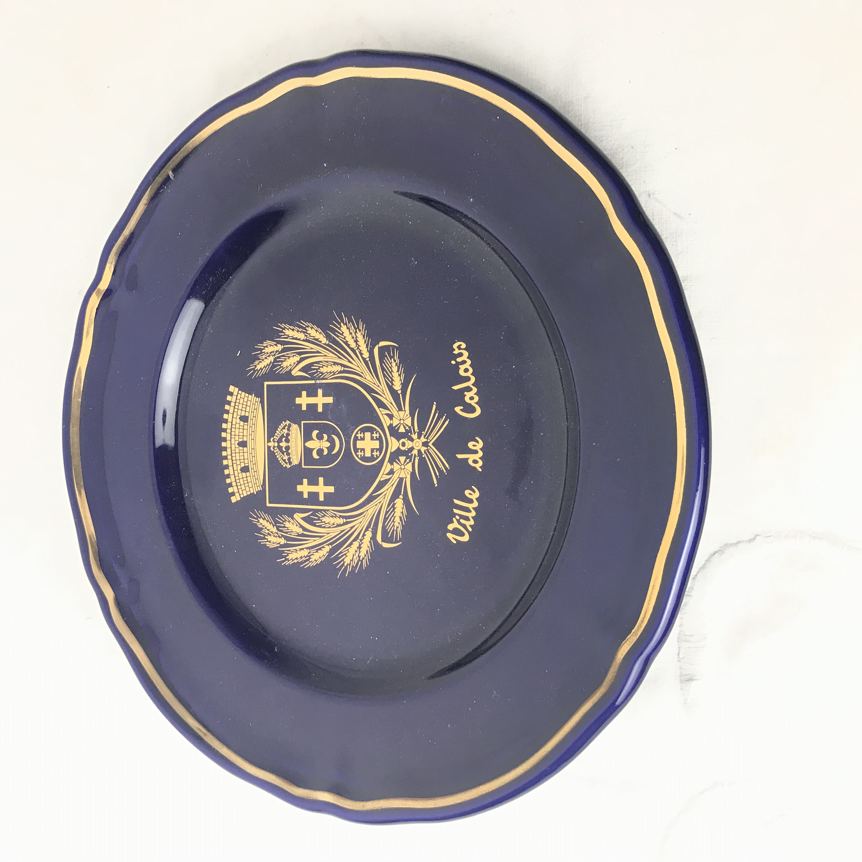 🏠 Assiette en Porcelaine Fine style Limoge "Ville de Calais"' pour la ...