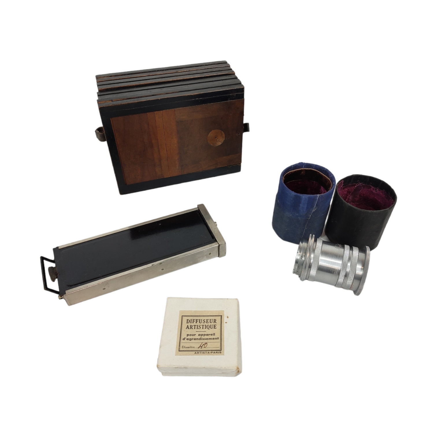 Ancienne visionneuse stéréoscope plaque photo verre Unis France - Label ...