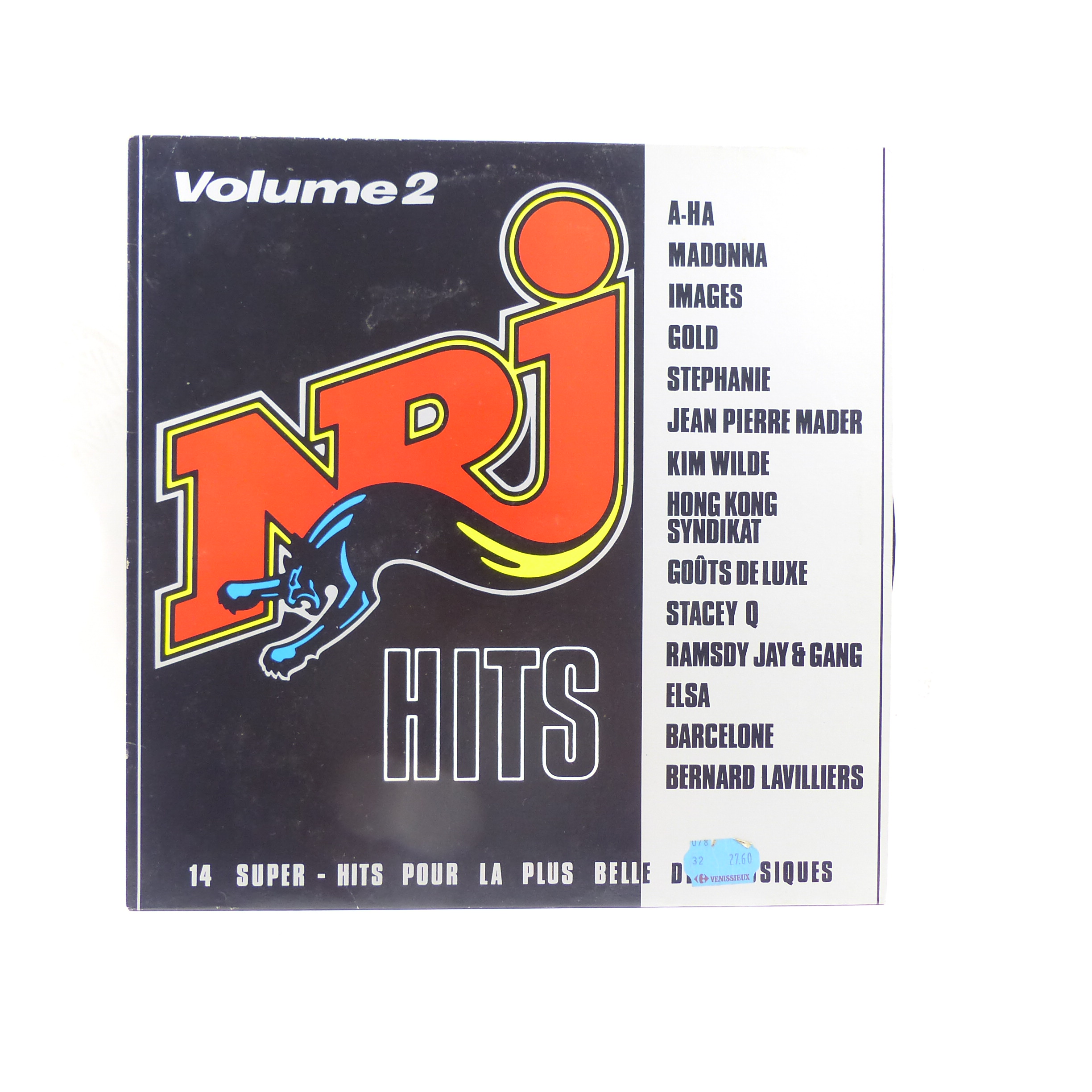 Vinyle 33T NRJ Hits 'Volume 2' - Flarenasch 1987 - Label Emmaüs