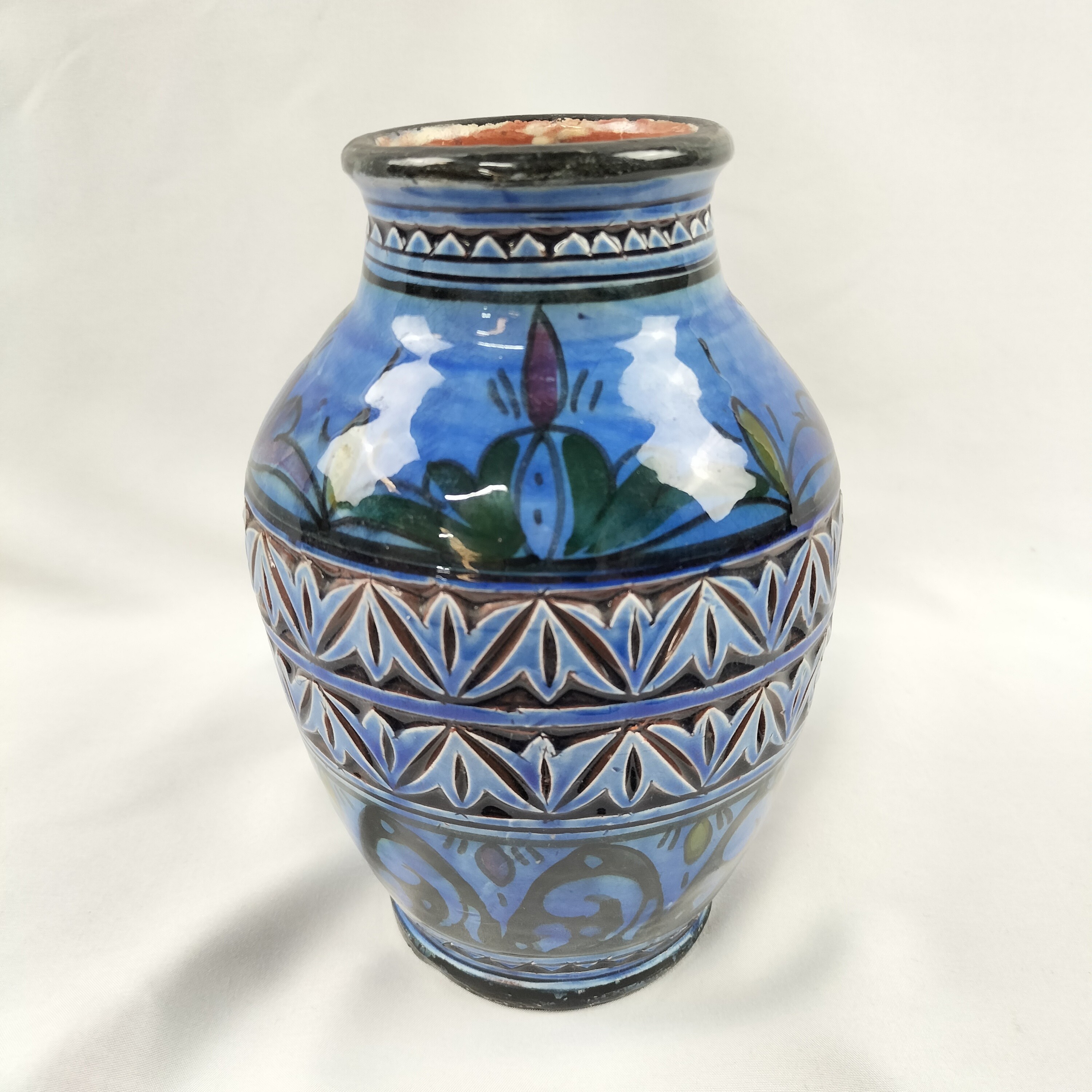 Vase en céramique signé "SAFI" - Label Emmaüs