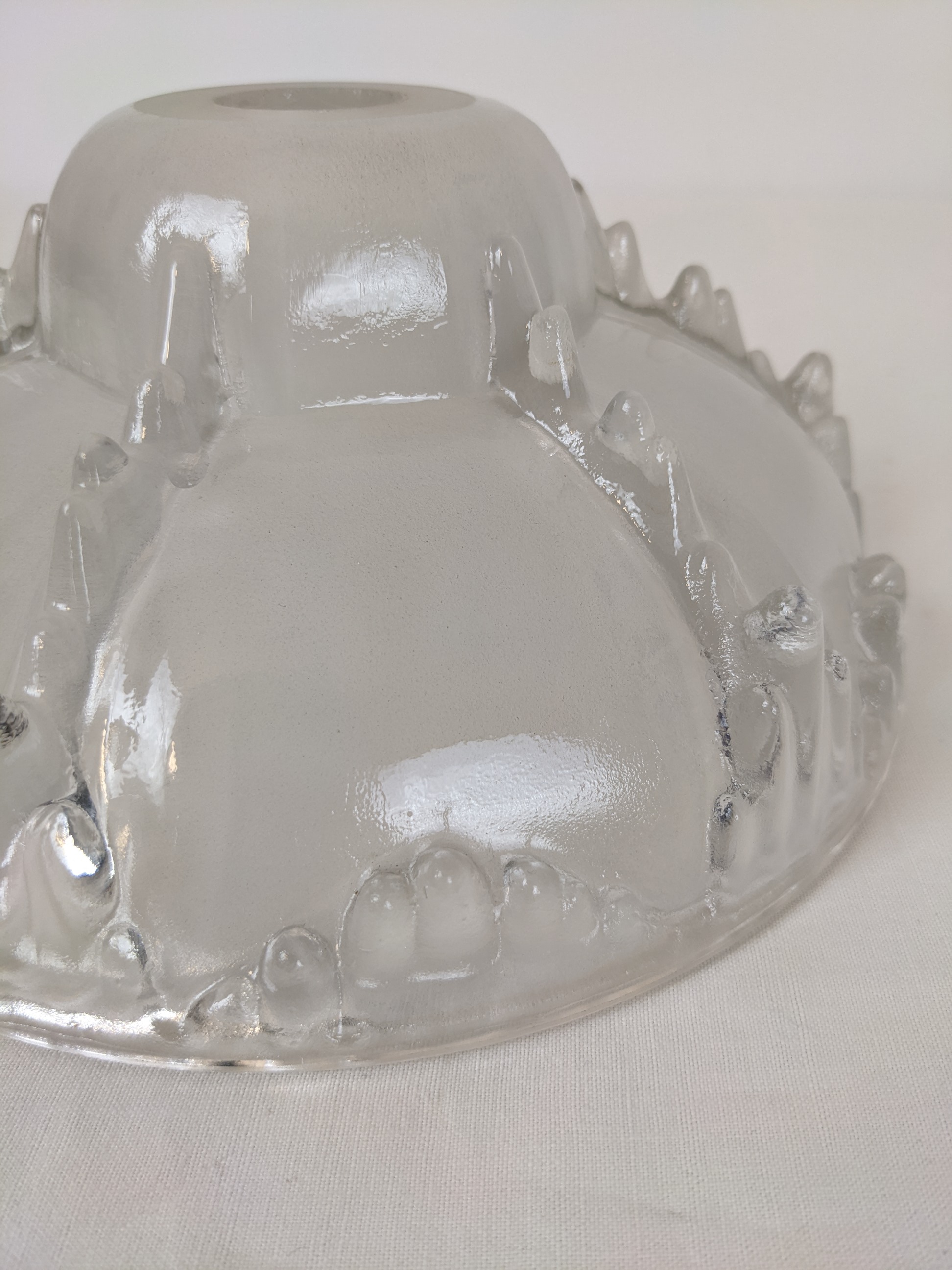 🏠 Paire d'anciennes suspensions en verre moulé - EZAN - France année 30 ...