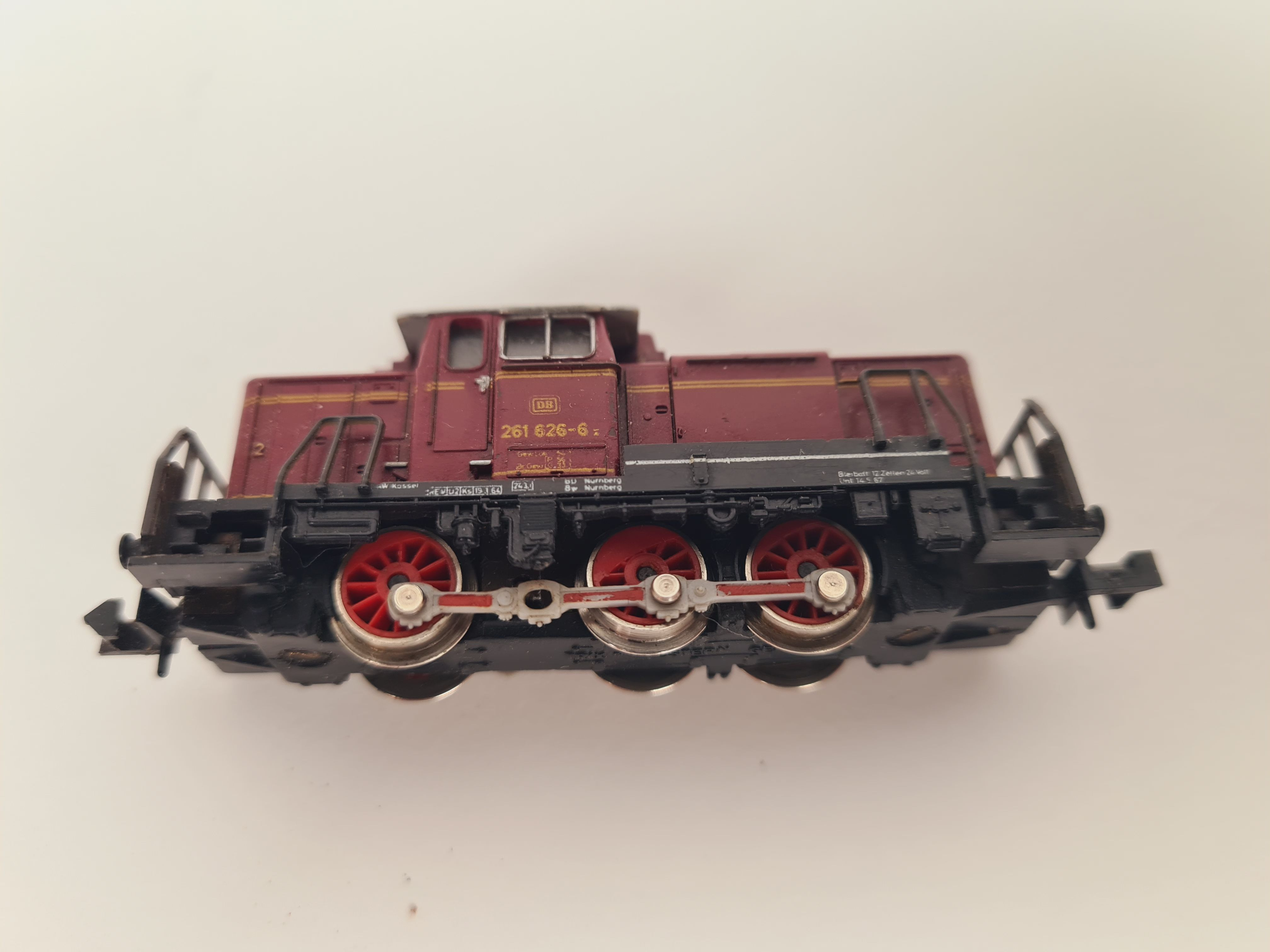 Locomotive diesel DB ,Br 261 626-6 - Trix échelle N1 /160° minitix - Ref 2064 - Label Emmaüs