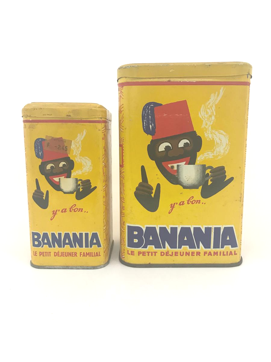 2 boîtes publicitaire de collections " BANANIA "des années 1950 - Label ...