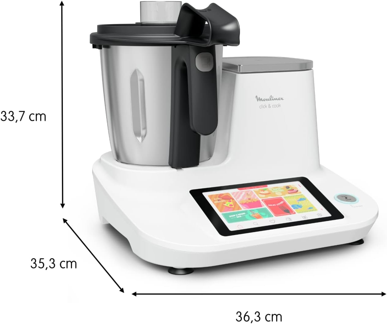 🏠 Moulinex Click & Cook Robot cuiseur avec balance cuisine intégrée ...