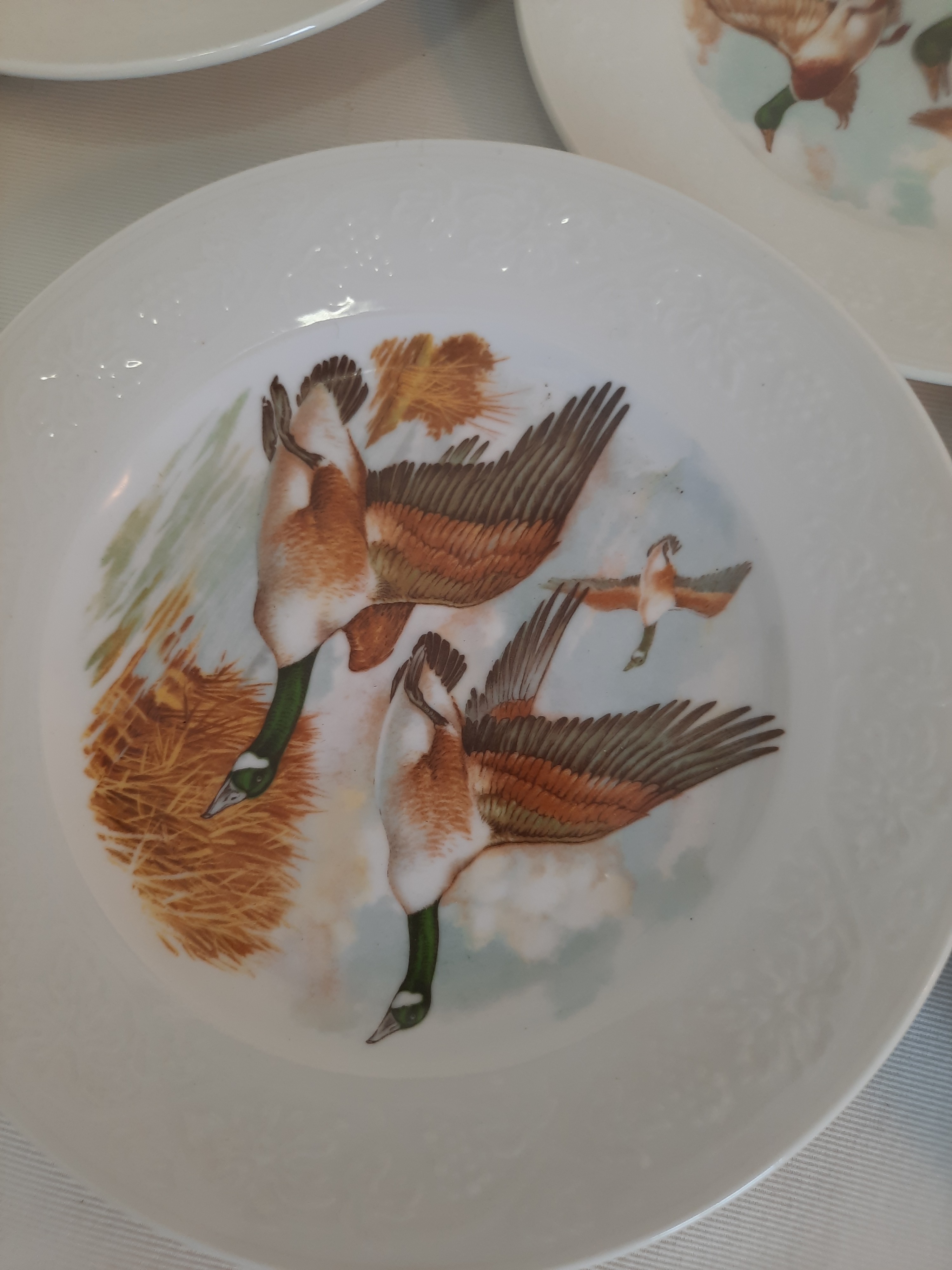 6 assiettes entremets en porcelaine fine de Limoges - Label Emmaüs