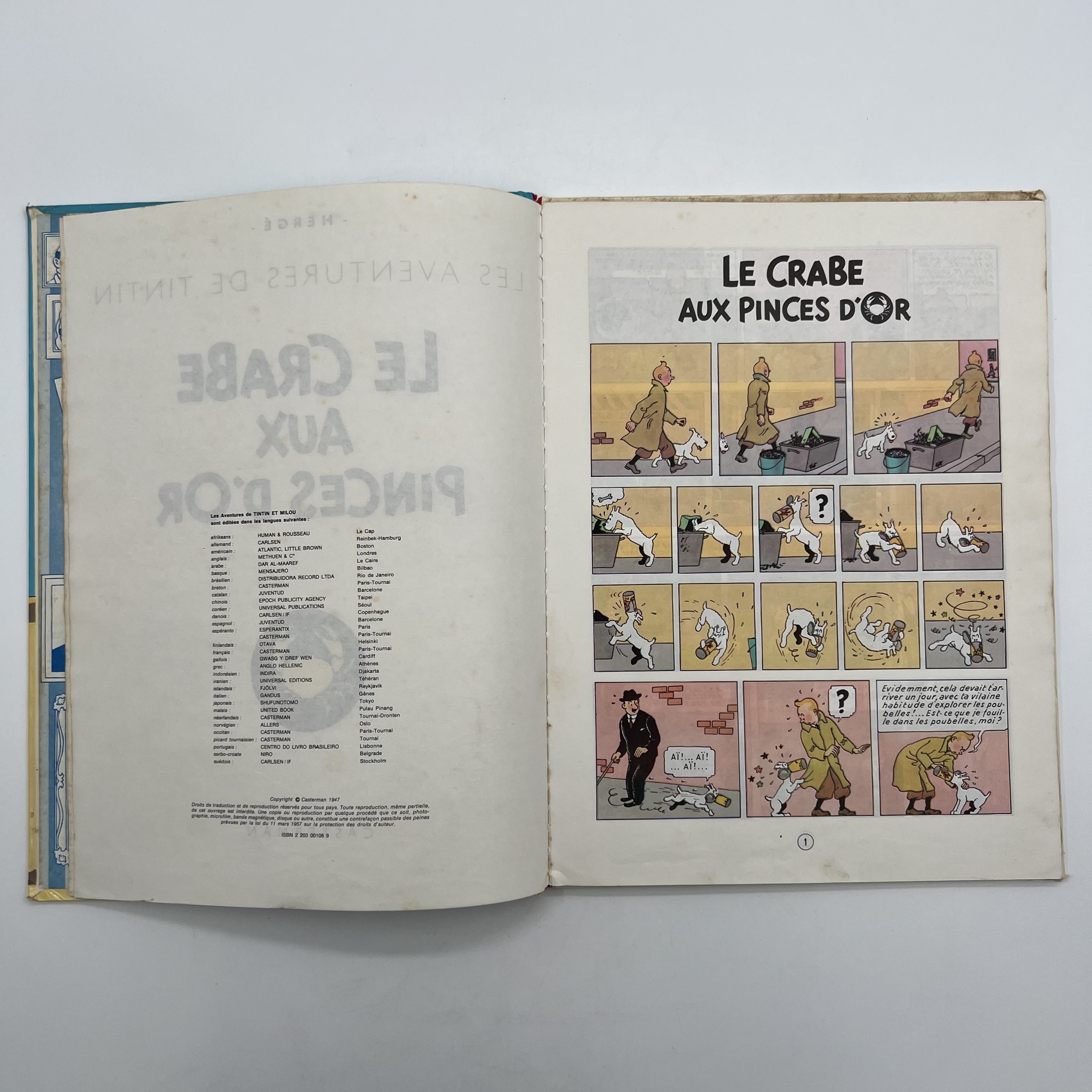 📖 BD - Le crabe aux pince d'or - Les aventure de Tintin occasion, livre ...
