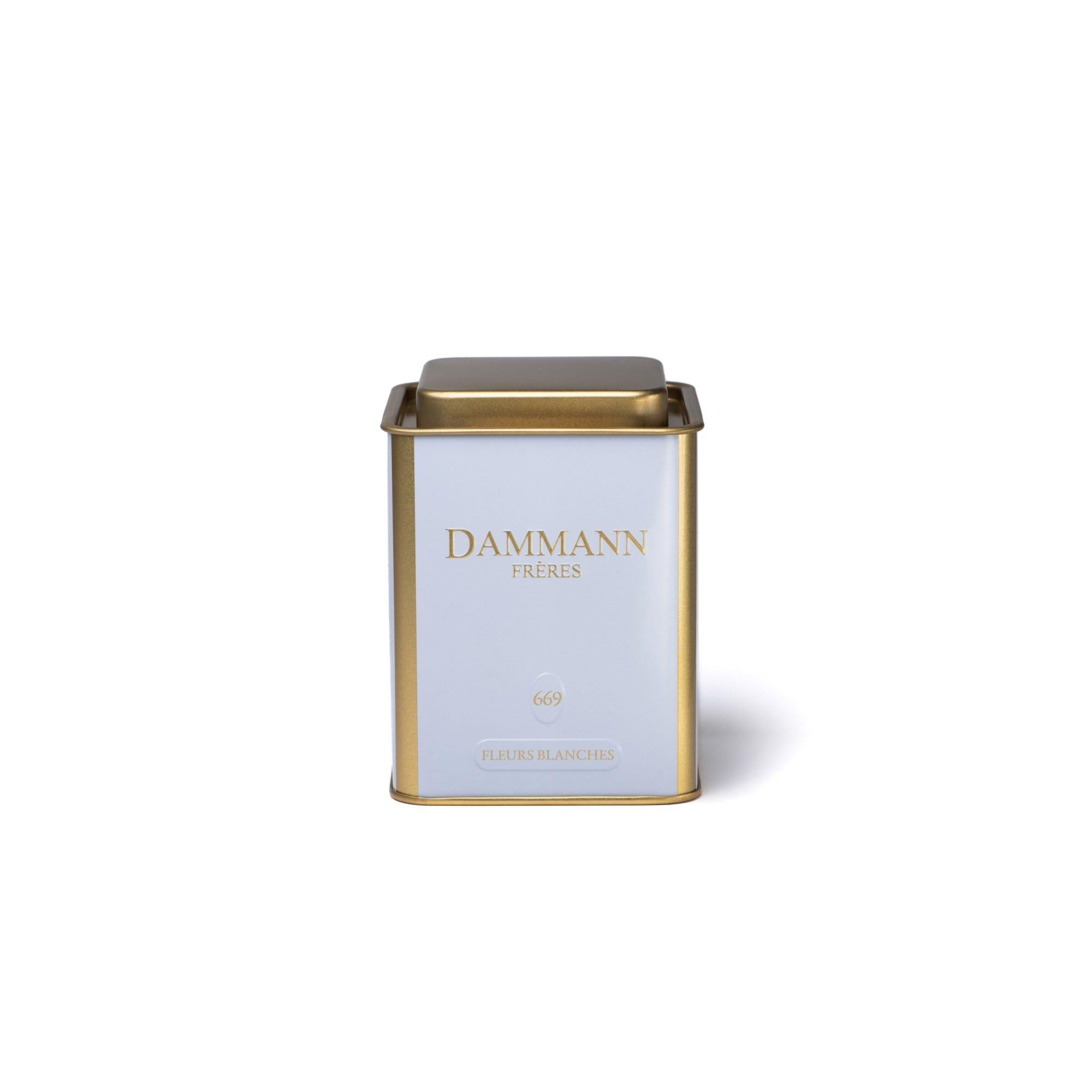 Extime - DAMMAN FRERES Pochette The Fleurs Fleurs Blanches - Boîte Fer