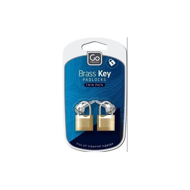 Extime - GO TRAVEL Brass key padlocks x2