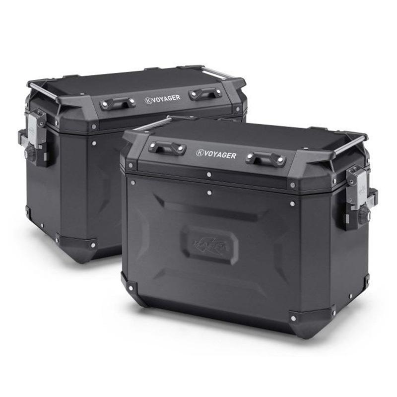 Valise latérale K'VOYAGER NOIR 37L-48L KAPPA - MAXXESS.FR, Valise moto