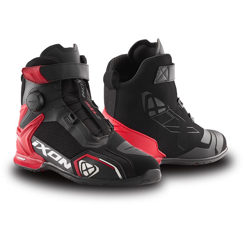 Baskets BULL 2 AIR IXON noir/blanc/rouge - MAXXESS.FR, Baskets moto