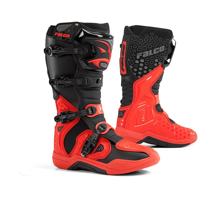 Bottes cross LEVEL 2 FALCO noir/rouge - MAXXESS.FR, Bottes cross