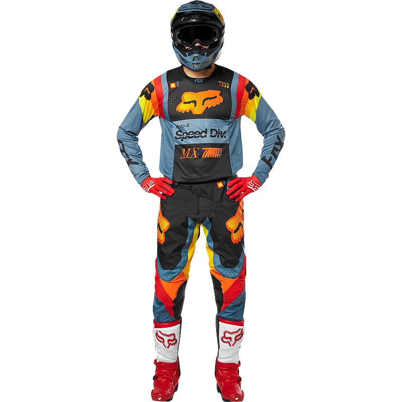 Maillot cross 360 MURC FOX Bleu Acier - MAXXESS.FR, Maillot cross
