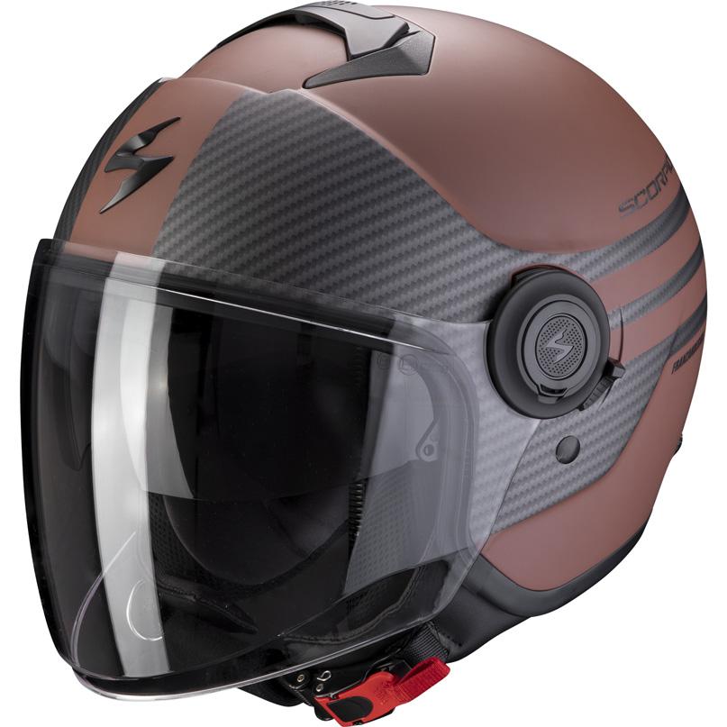 Casque EXO-CITY MODA SCORPION Marron mat/Noir - MAXXESS.FR, Casque jet