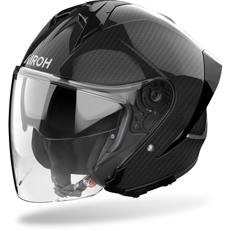 Casque H 21 CARBON GLOSS AIROH carbone noir - MAXXESS.FR, Casque jet