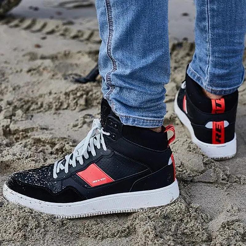 Baskets Pacer REVIT Noir-Neon Rouge - MAXXESS.FR, Baskets moto