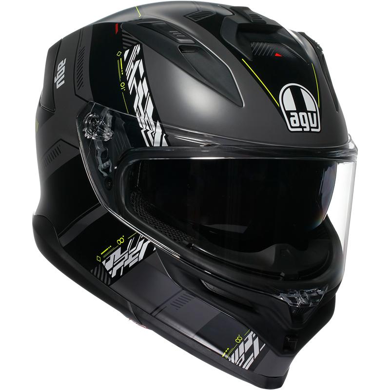 Casque K7 MPLK KYBER MATT AGV noir/gris/jaune - MAXXESS.FR, Casque intégral