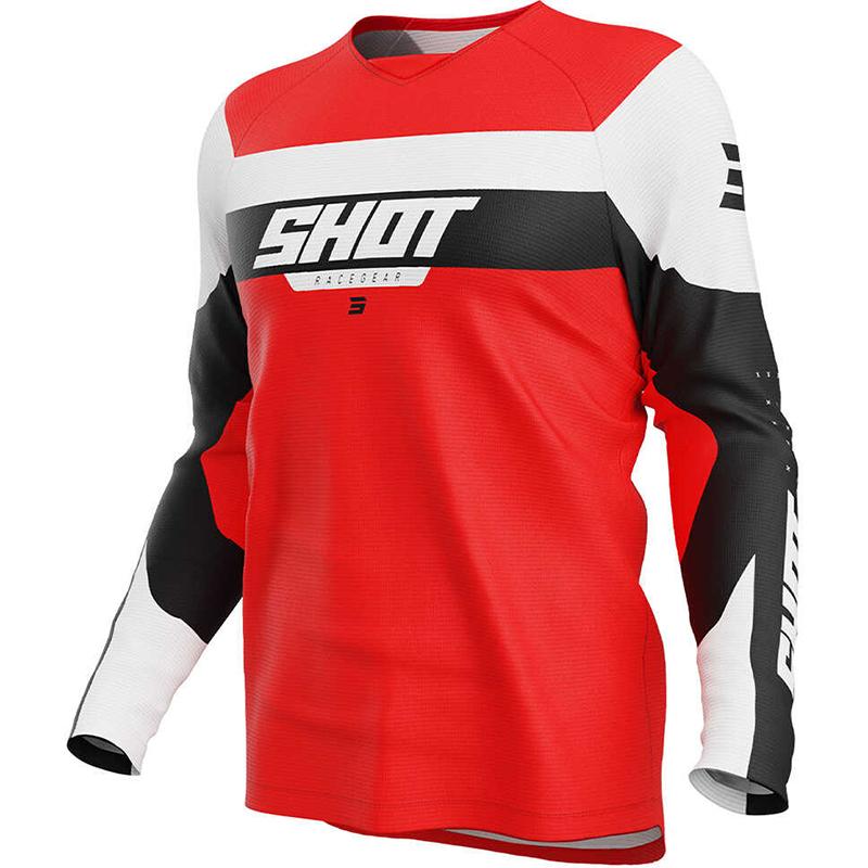 Maillot cross DRAW KID LEAGUE SHOT rouge/noir/blanc - MAXXESS.FR ...