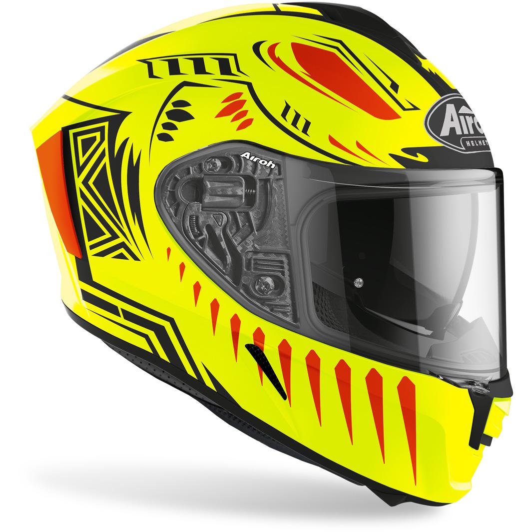 Casque SPARK VIBE AIROH Jaune fluo mat - MAXXESS.FR, Casque intégral