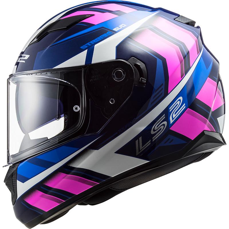Casque FF320 STREAM EVO LOOP LS2 bleu rose fluo - MAXXESS.FR, Casque intégral