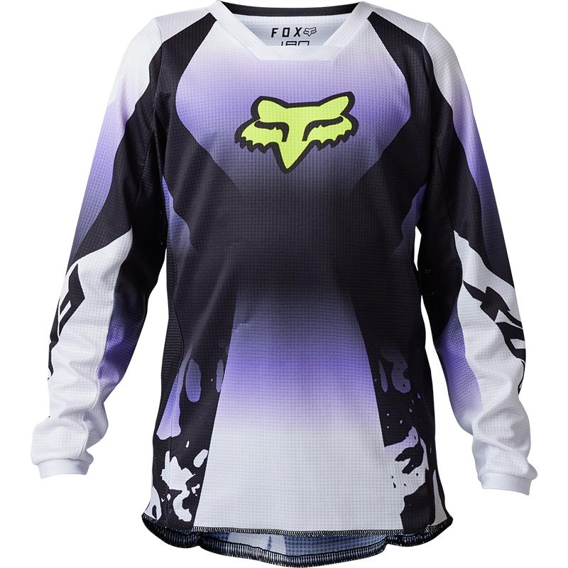Maillot cross 180 YOUTH MORPHIC FOX noir/blanc/violet - MAXXESS.FR ...