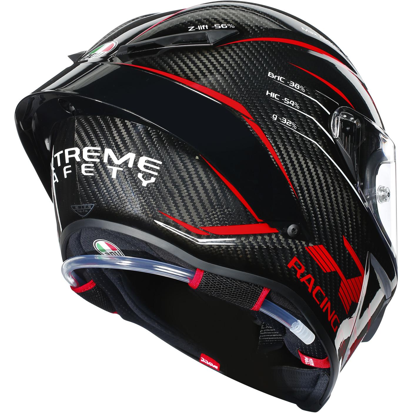 Casque PISTA GP RR PERFORMANCE AGV Carbone/Rouge - MAXXESS.FR, Casque intégral