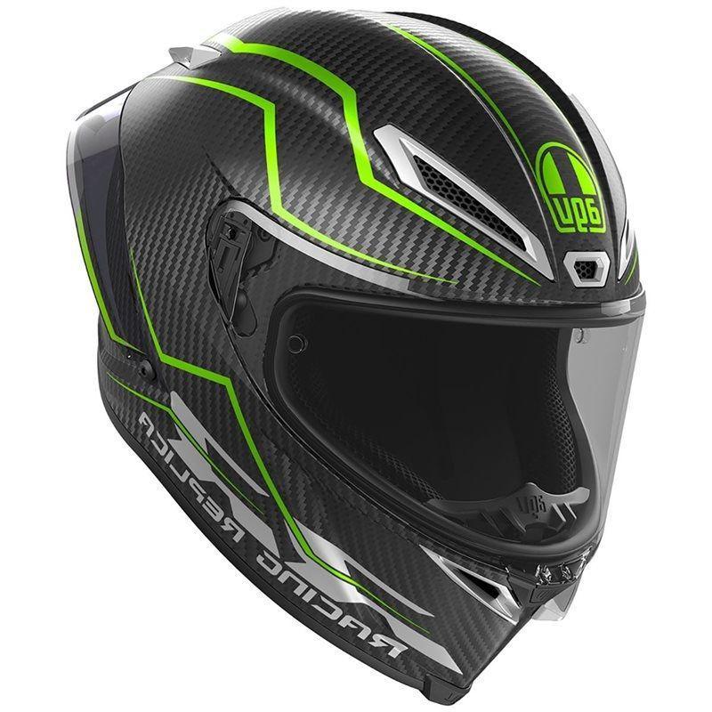 Casque PISTA GP RR PERFORMANTE AGV carbone/vert - MAXXESS.FR, Casque intégral
