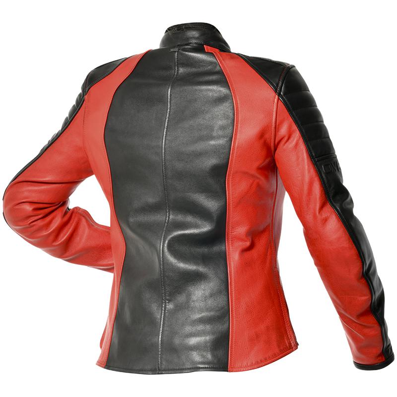 Blouson TINA OVERLAP noir rouge - MAXXESS.FR, Blouson moto cuir