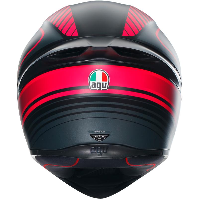 Casque K1 S WARMUP BLACK/PINK AGV noir/rose - MAXXESS.FR, Casque intégral